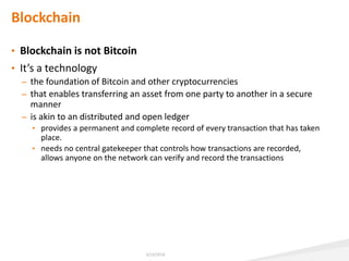 Introduction to Blockchain | PPT