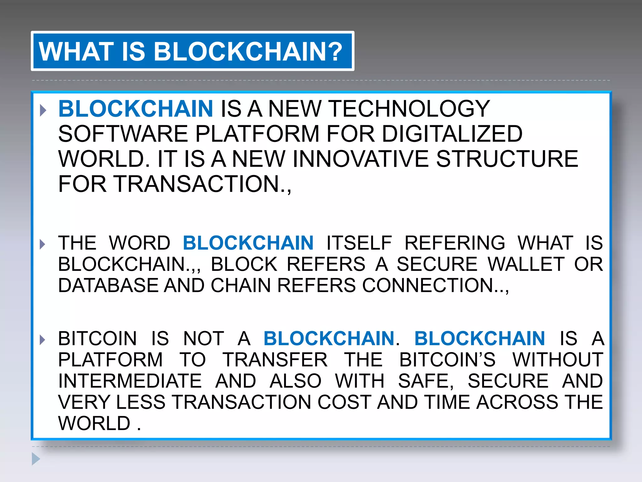 PPT About Blockchain Technology | PPT