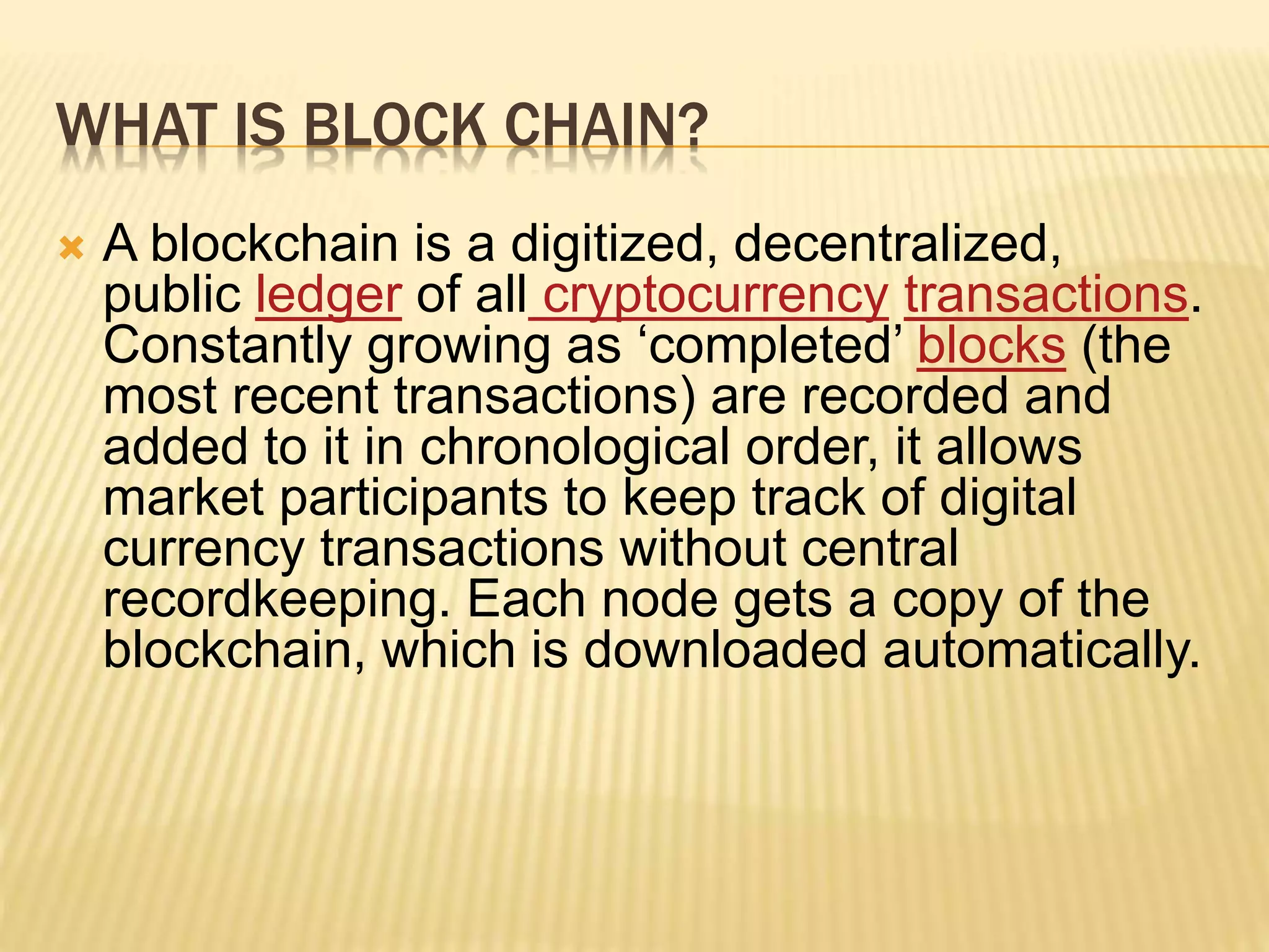 Block chain and crypto | PPT