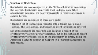 BLOCKCHAIN.pptx | Databases | Computer Software and Applications