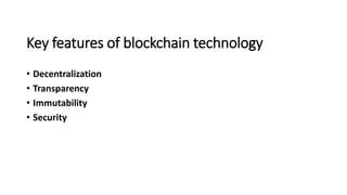 BLOCK CHAIN technology for the students. | PPTX