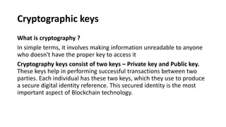 BLOCK CHAIN technology for the students. | PPTX