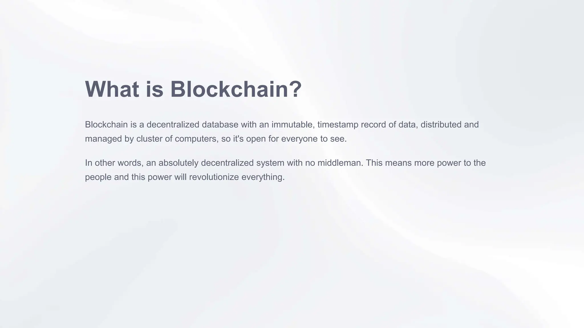 BLOCKCHAIN a true game changer powerpoint | PPT