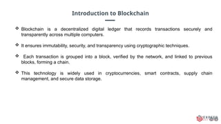 Blockchain & Its Real-World Applications: Transforming Industries | PPTX