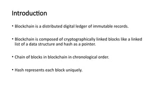 Block chain and its basic terminology include mining | PPTX