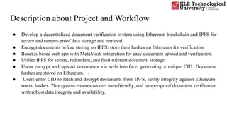 Document Verification System Block Chain | PPTX