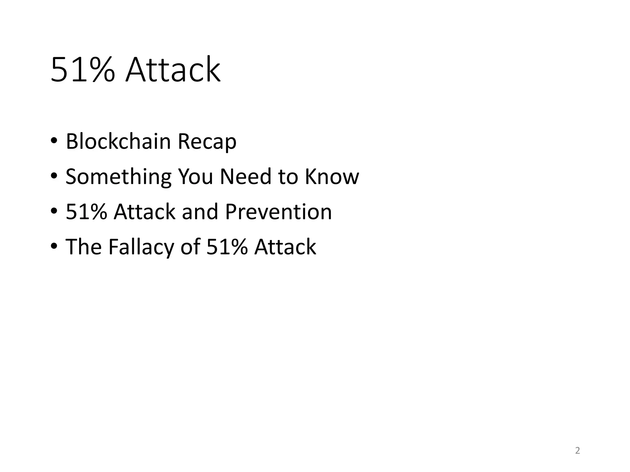Blockchain 51% attack | PPTX