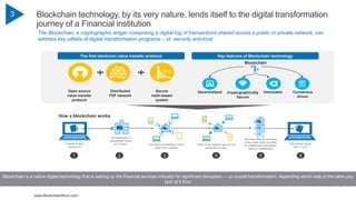 Blockchain - a platform for Digital Transformation in Finance | PPT