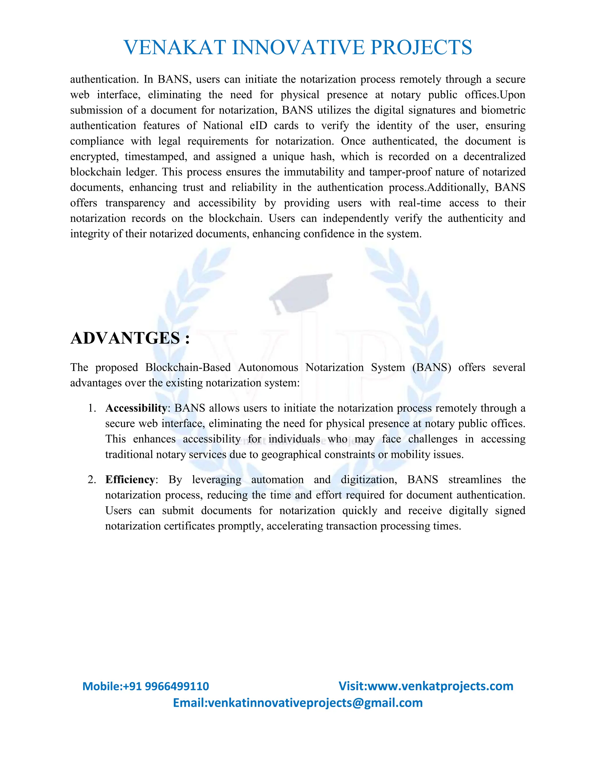 Blockchain Based Autonomous Notarization System Using National Eid Card Docx