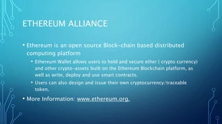 Blockchain Technology: Adoption Challenges, Platform and Applications | PPT