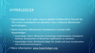 Blockchain Technology: Adoption Challenges, Platform and Applications | PPT