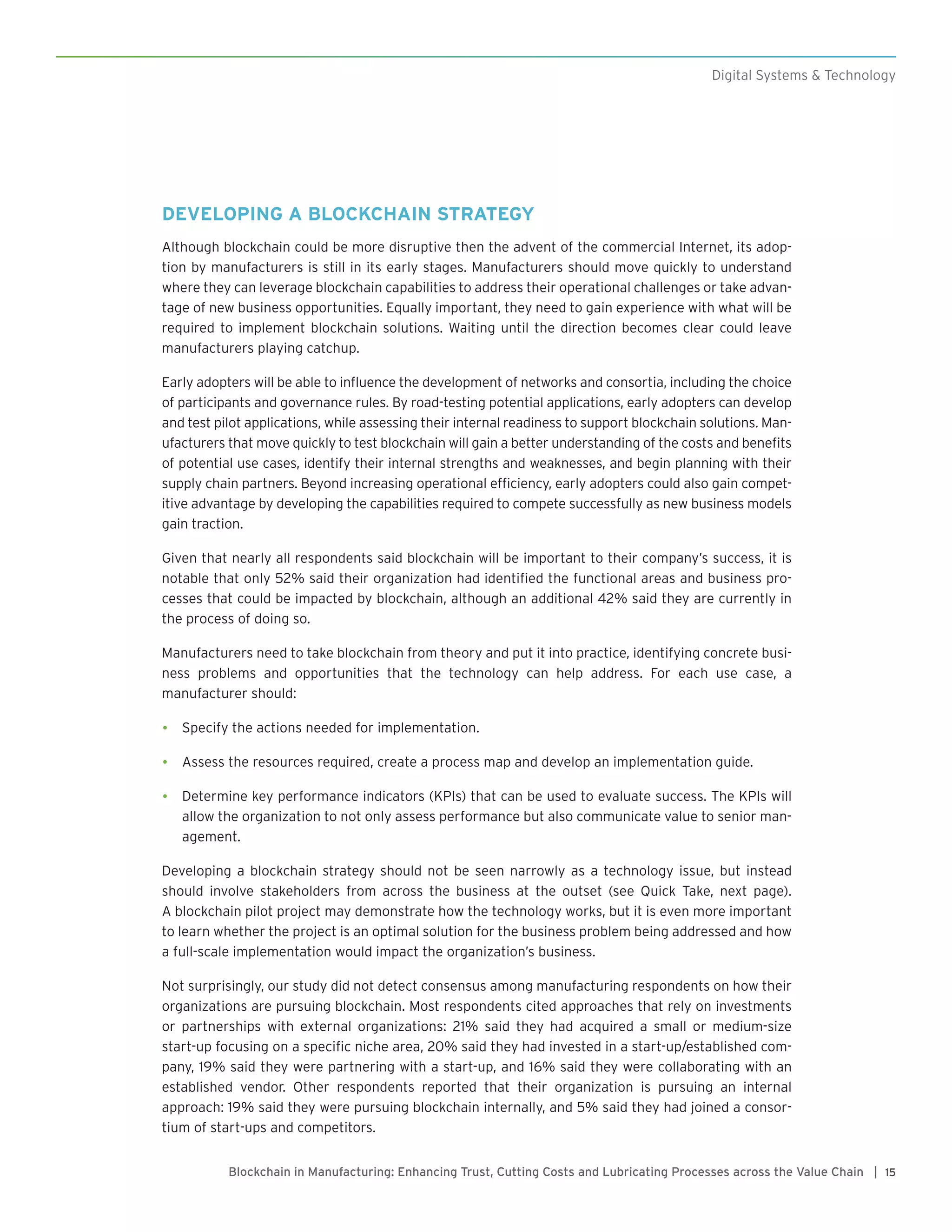 Blockchain in Manufacturing: Enhancing Trust, Cutting Costs and Lubricating Processes across the ...