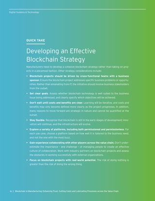 Blockchain in Manufacturing: Enhancing Trust, Cutting Costs and Lubricating Processes across the ...