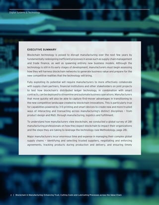 Blockchain in Manufacturing: Enhancing Trust, Cutting Costs and Lubricating Processes across the ...