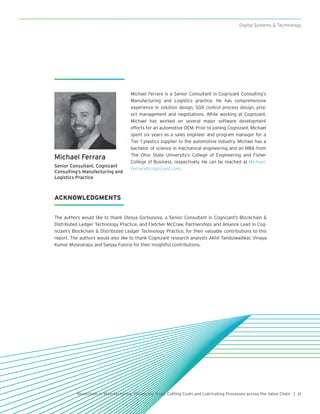 Blockchain in Manufacturing: Enhancing Trust, Cutting Costs and Lubricating Processes across the ...