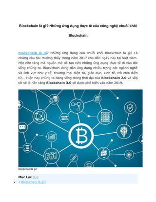 Blockchain là gì? Những ứng dụng của công nghệ Blockchain 2019 | PDF