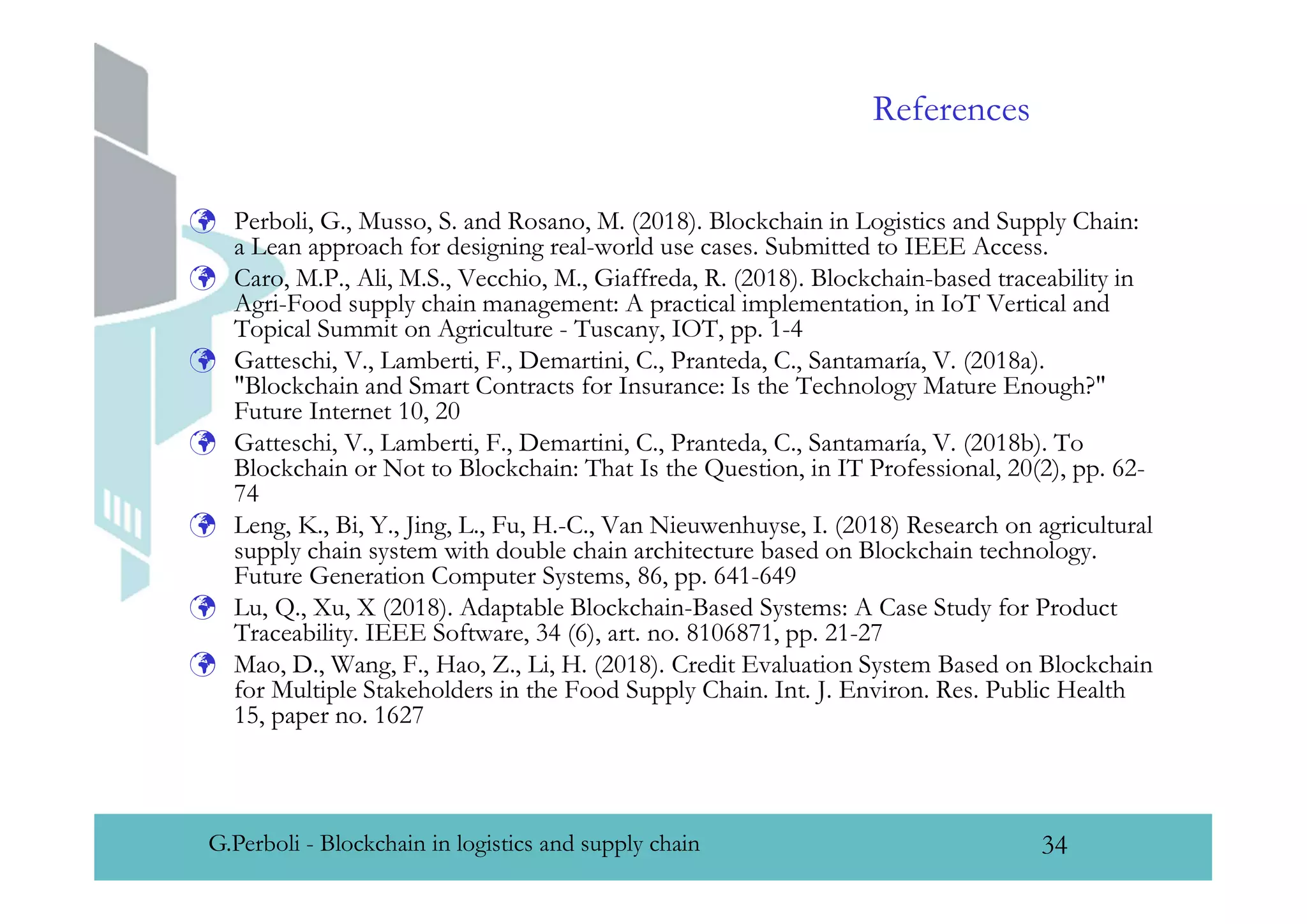 Blockchain in Logistics and Supply Chain A Lean approach for designing real-world use cases | PDF