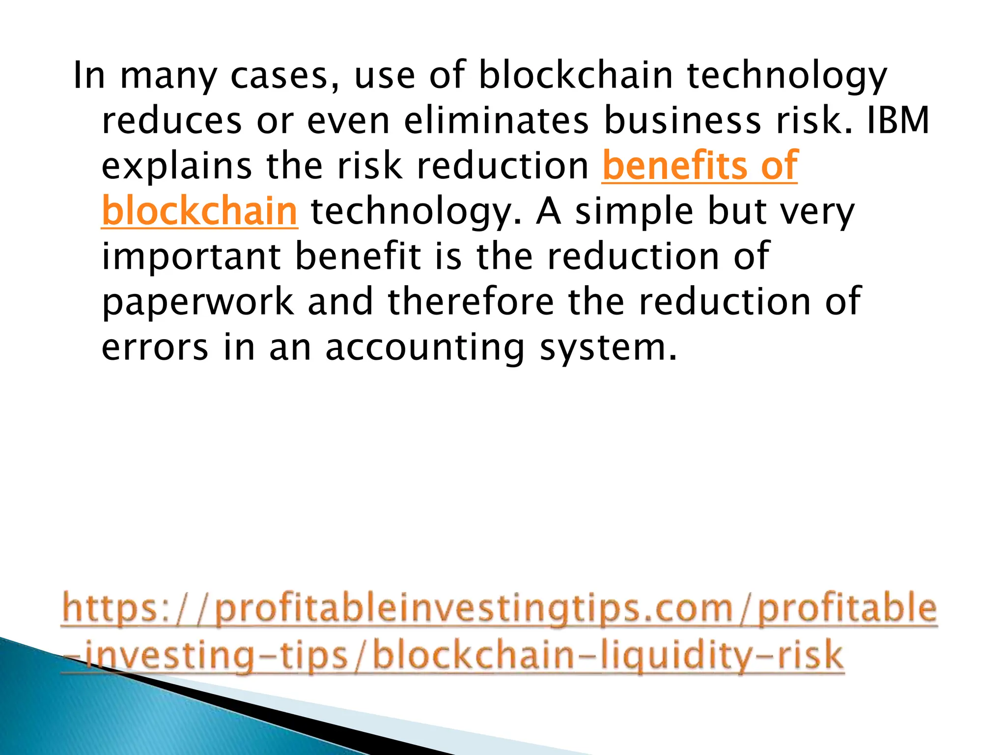 Blockchain Liquidity Risk | PPTX