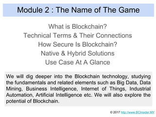 Blockchain Insider - Modules Outline | PDF