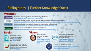 Application of Blockchain in Library and Information Services | PDF