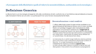 Blockchain: Analisi Introduttiva ai meccanismi di sicurezza nelle nuove ...