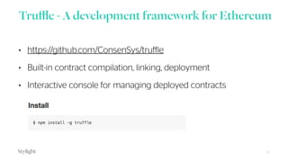 Introduction to Blockchain with an Ethereuem Hands-on | PPT