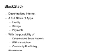 Blockchain - the future of the Internet | PPT