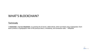 Blockchain 101 | PPTX