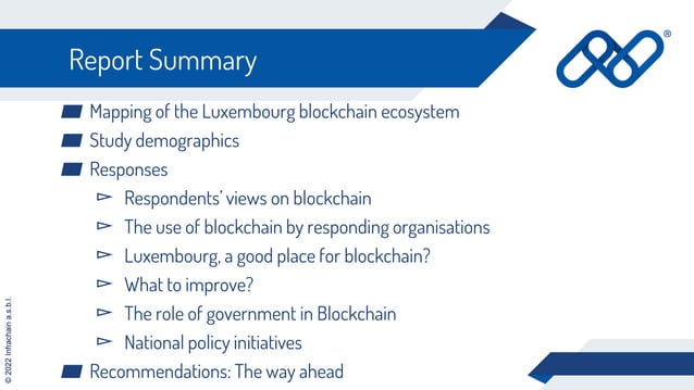 Blockchain 2030: Putting Luxembourg on the Blockchain map 􏰀 Where does ...