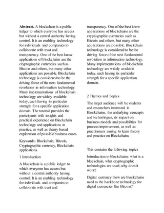 Blockchain abstract | DOCX