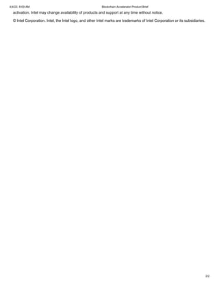 Intel® Blockscale™ ASIC Product Brief | PDF