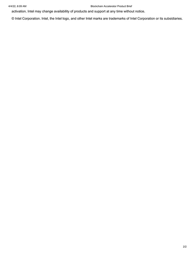 Intel® Blockscale™ ASIC Product Brief | PDF