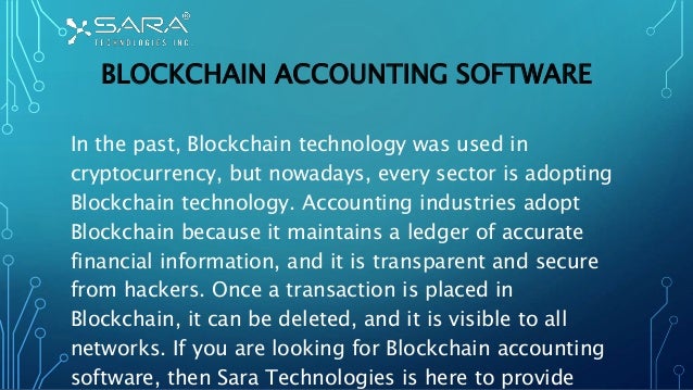 Blockchain accounting software | PPT