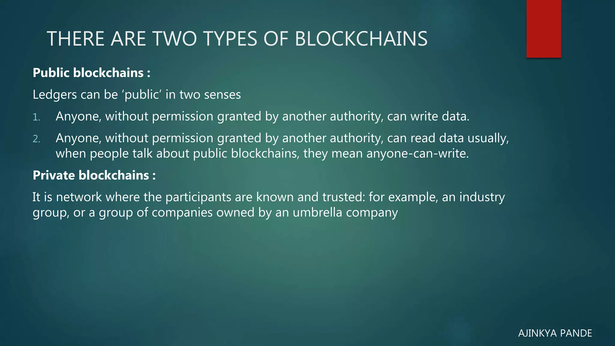 Blockchain ajinkya pande | PPT