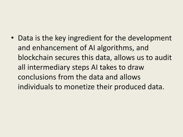 Blockchain and AI | PPTX | Internet | Computing