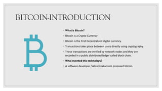 Blockchain and bitcoin | PPT