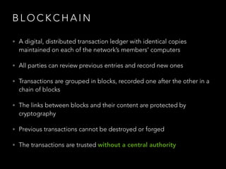Blockchain and financial industry transformation | PPT