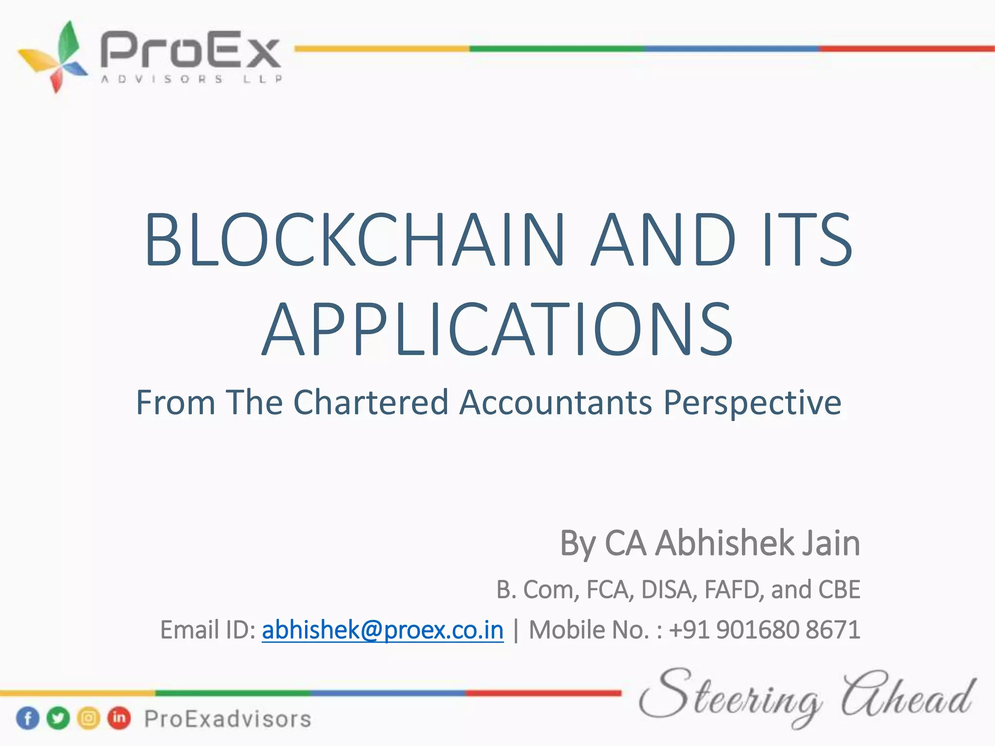 Block chain technology and its applications | PPTX