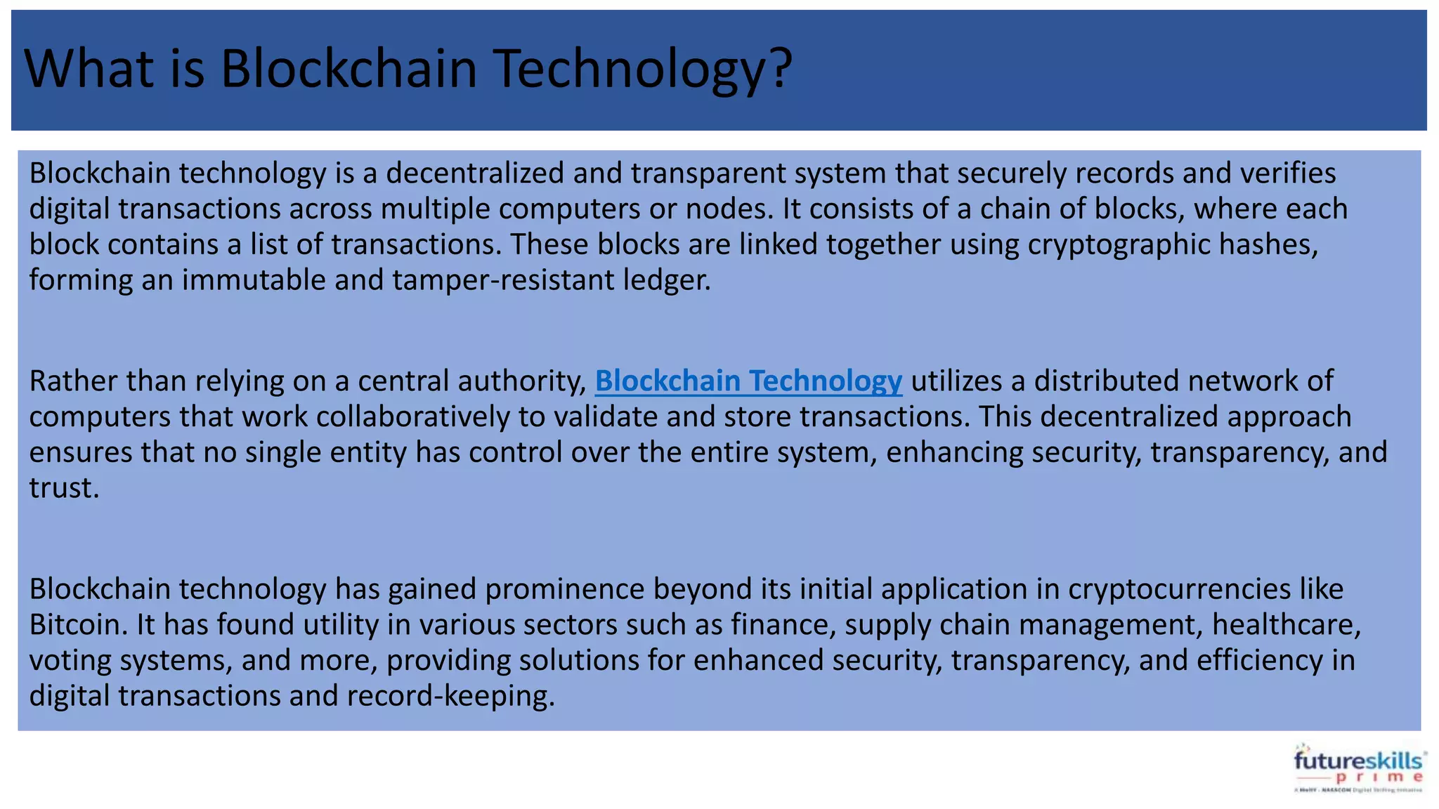 A Comprehensive Overview of Blockchain Technology and Its Various Types ...