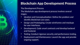 Blockchain App Development Transforming the Digital Landscape. | PPT
