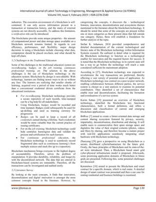 Blockchain Architecture to Higher Education Systems. Palanivel ...