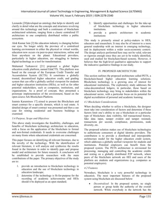 Blockchain Architecture to Higher Education Systems. Palanivel Kuppusamy | PDF