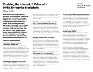 Enabling the Internet of Value with HPE's Enterprise Blockchain | PDF