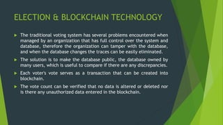 Blockchain based e voting recording system design | PDF