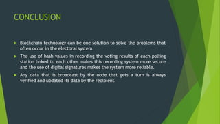 Blockchain based e voting recording system design | PDF