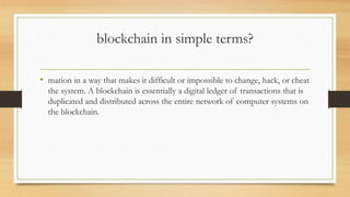 Blockchain Basics | PPTX