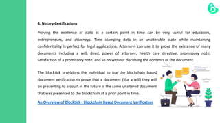 Blocktick - Blockchain Based Document Verification System | PPT