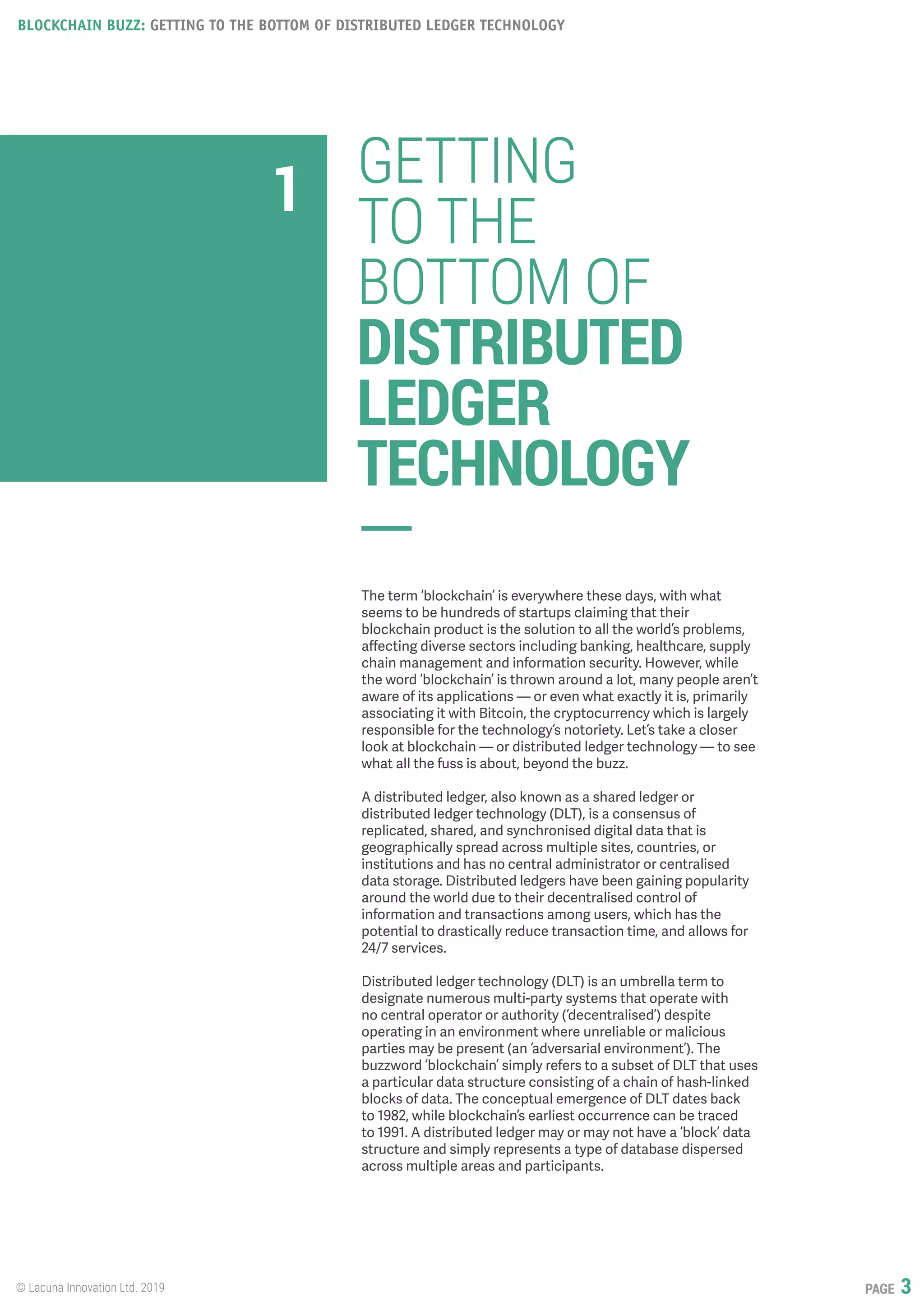 Blockchain buzz - getting to the bottom of distributed ledger technology | PDF