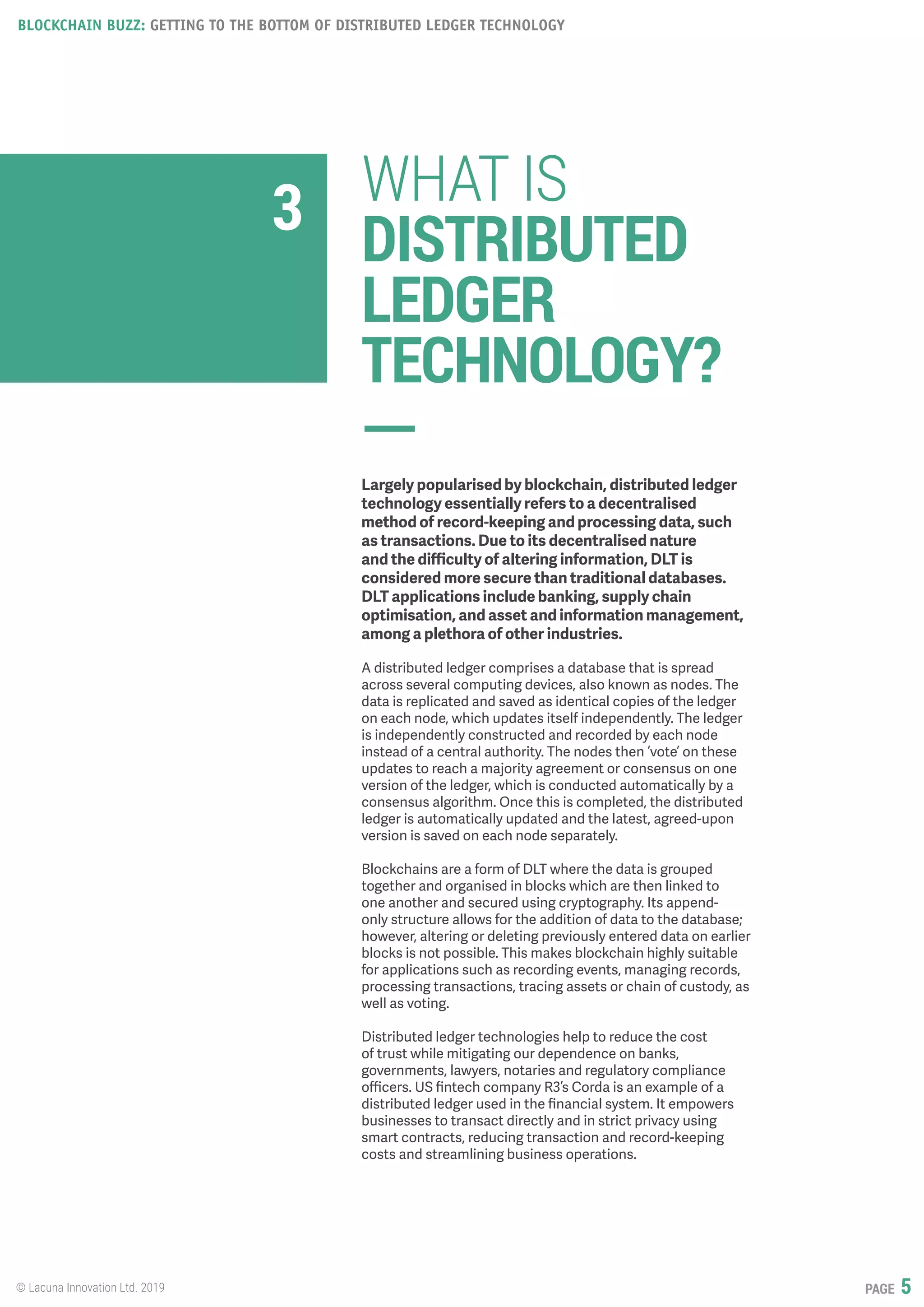 Blockchain buzz - getting to the bottom of distributed ledger technology | PDF