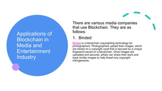 Blockchain Casestudy in Media industry | PPTX